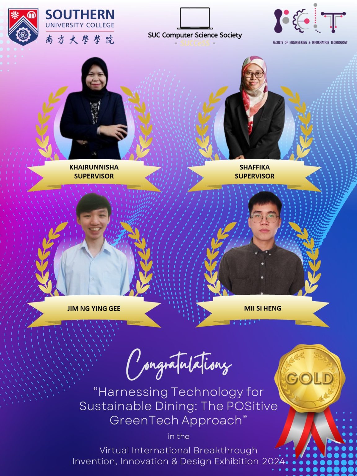 Achievement Of Our Bachelor of Software Engineering (BoS) Students ...